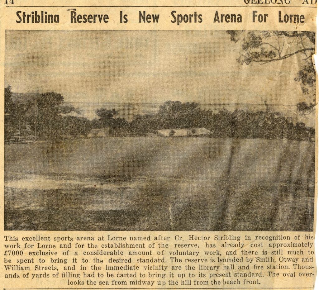 Stribling Reserve - Lorne Historical Society